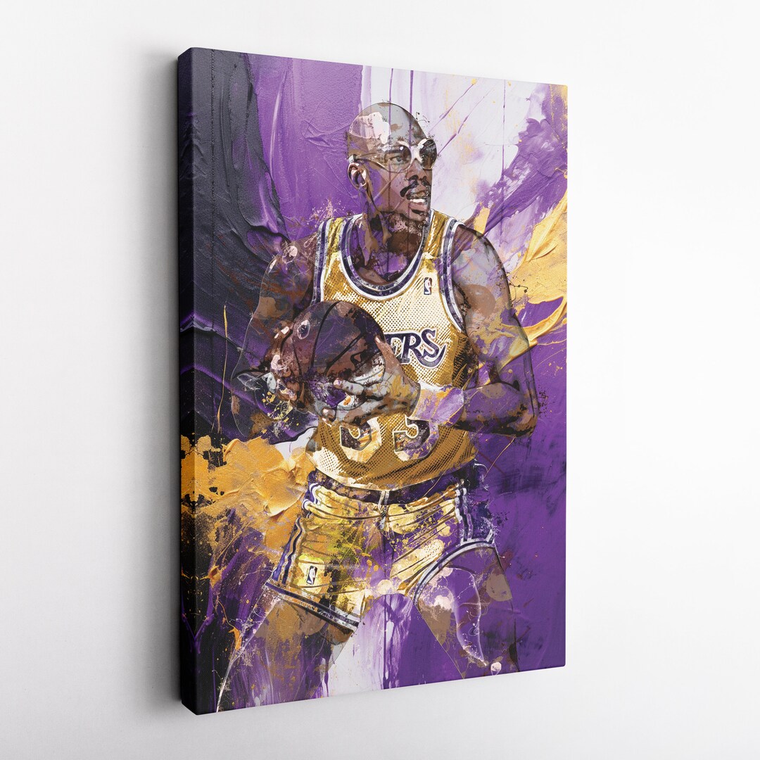 Kareem Abdul-jabbar Poster Los Angeles Lakers NBA Abstract Painting ...