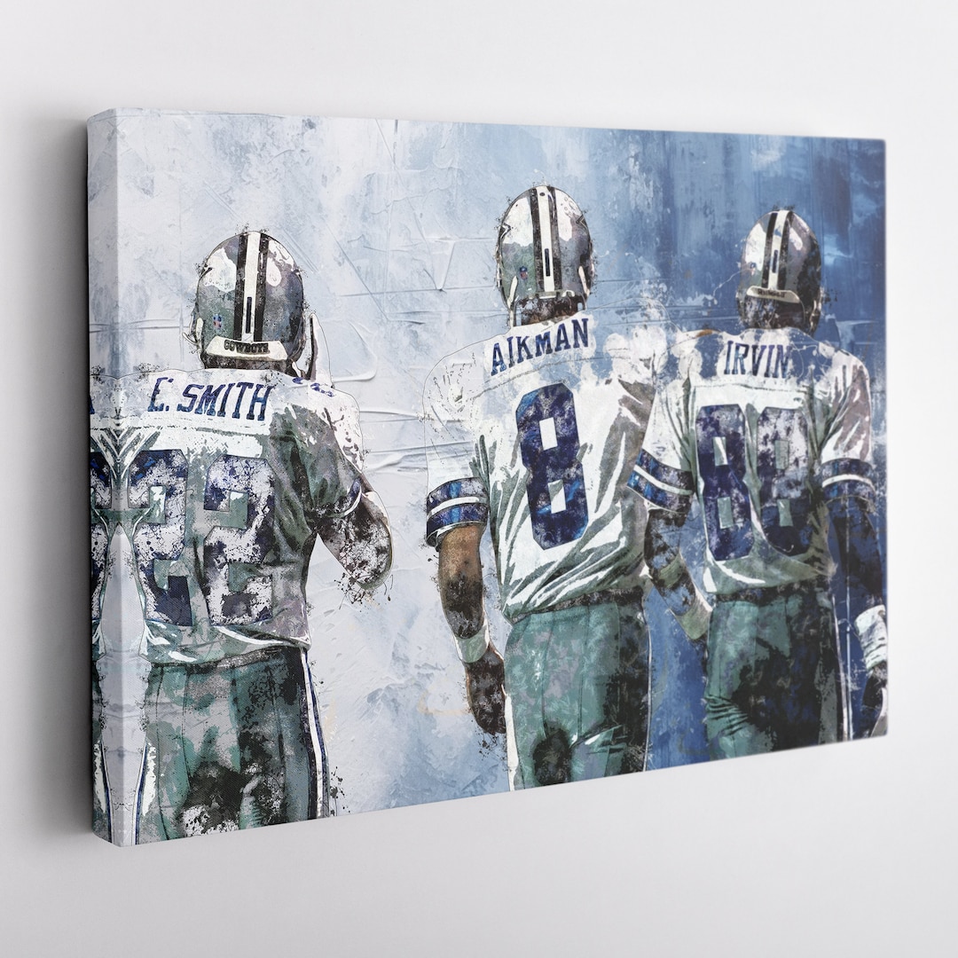 Troy Aikman Emmit Smith Michael Irvin Poster Dallas Cowboys Abstract ...