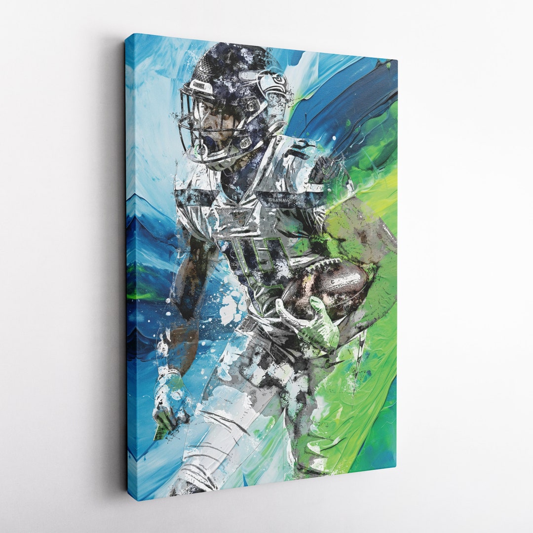 DK Metcalf Poster Seattle Seahawks NFL Abstract Painting Canvas Wall ...