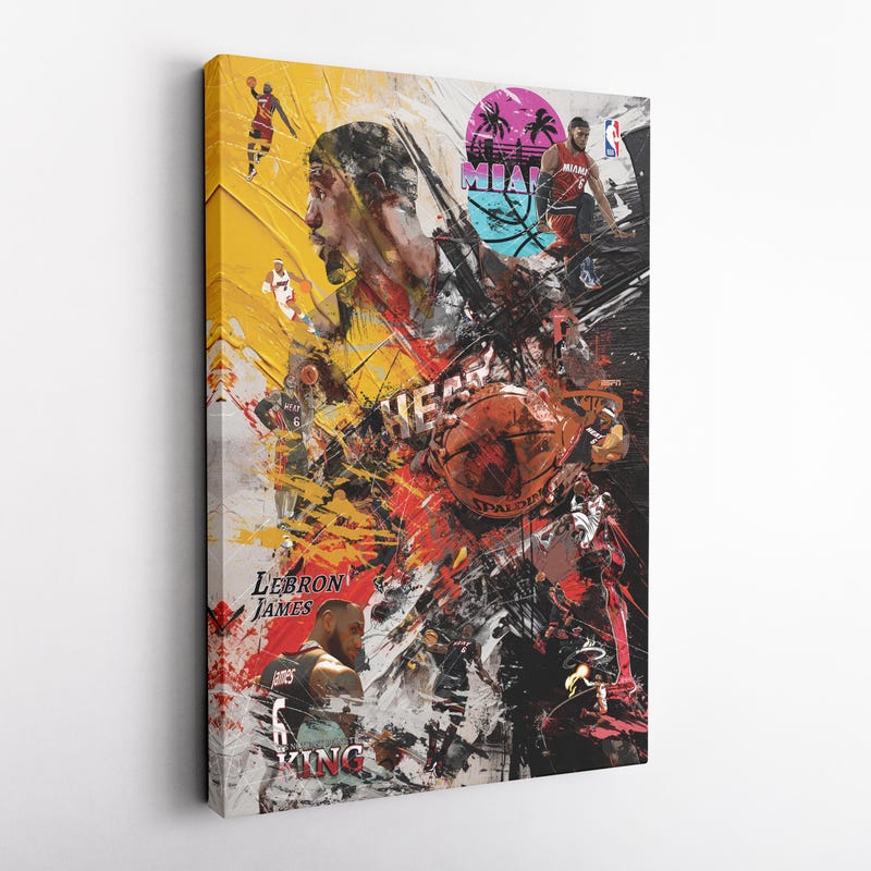 Lebron James Canvas - Etsy