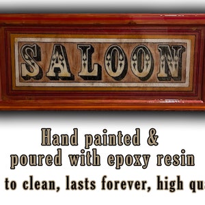 Rustic Saloon Sign, Bar & Lounge Sign, Tavern Wall Art, Western Saloon ...