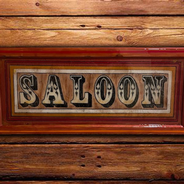 Wood Saloon Sign - Etsy