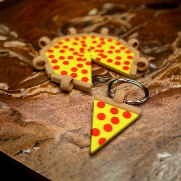 Pizza Keychain - Etsy
