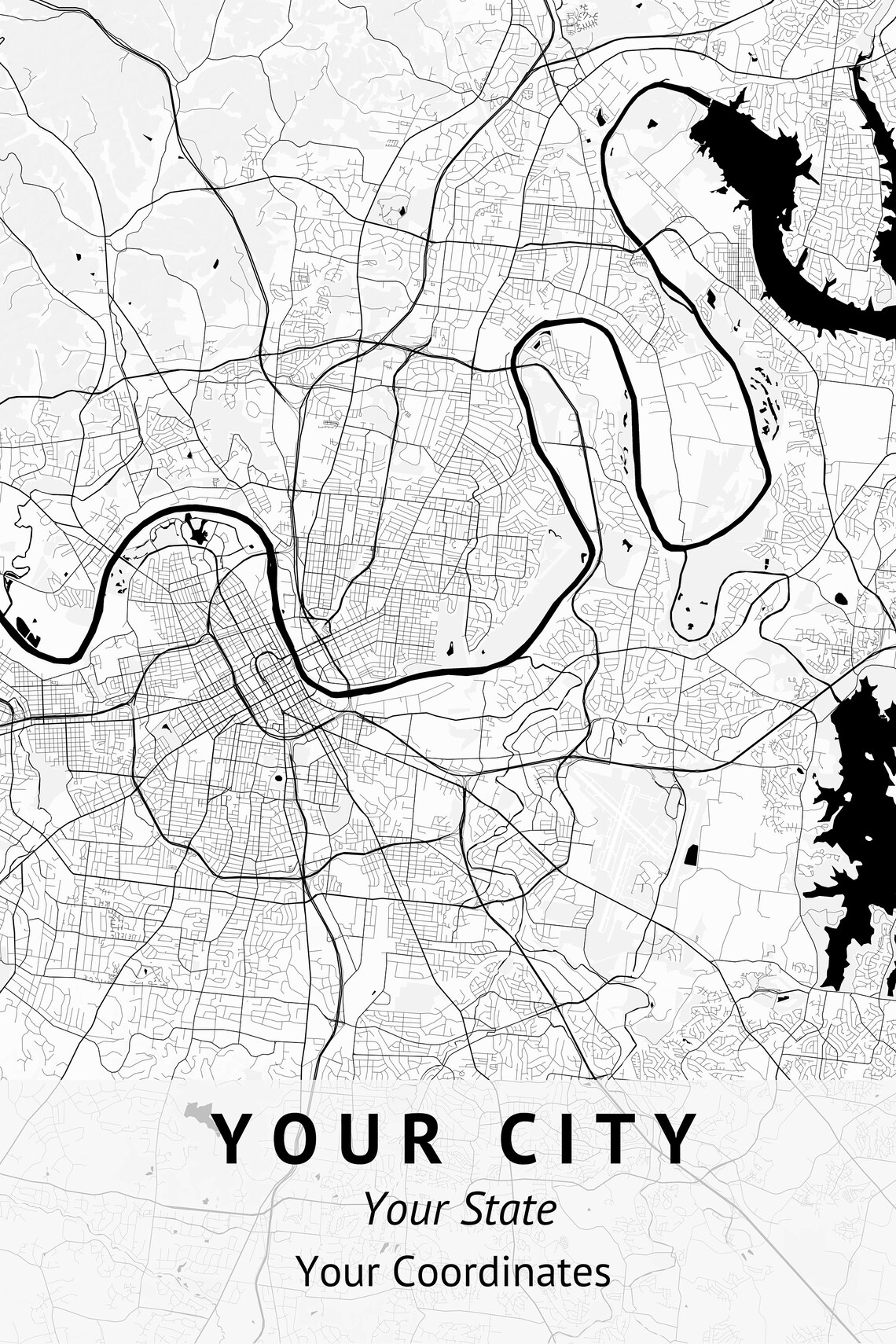 Custom City Map Digital Prints Map Print Wall Art City Map Prints Map ...