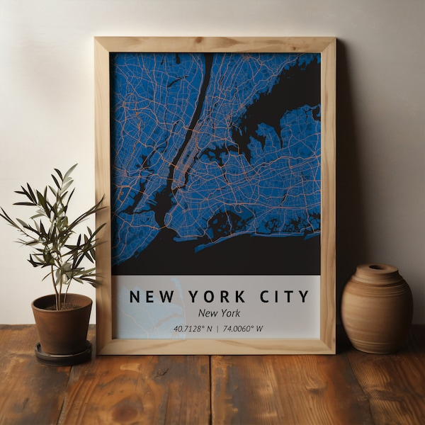 Map of New York - Etsy