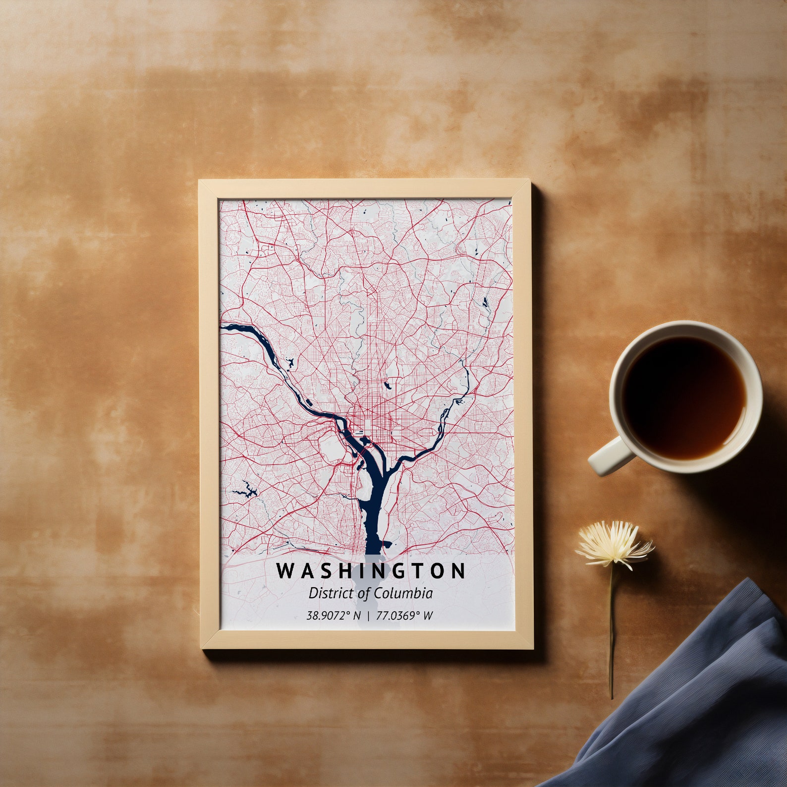 Custom City Map Washington DC Map Print City Map Print Washington DC ...