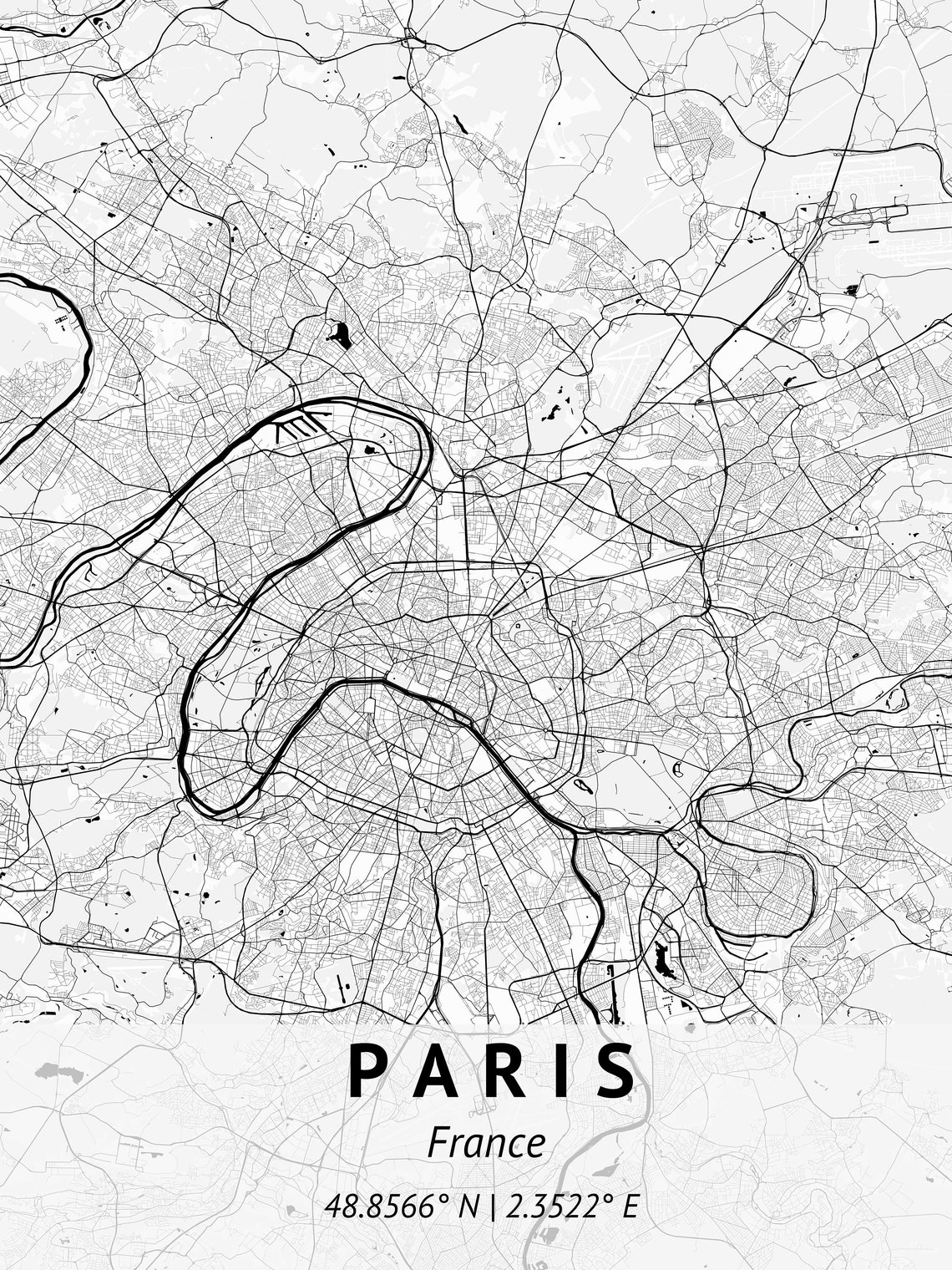 Custom City Map Digital Prints Map Print Wall Art City Map Prints Map ...
