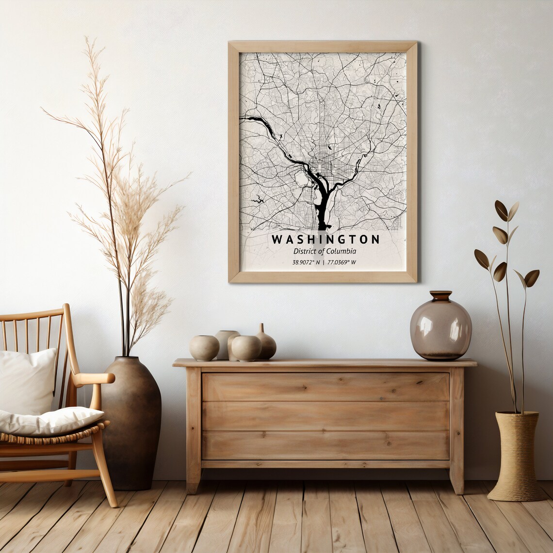 Custom City Map Washington DC Map Print City Map Print Washington DC ...