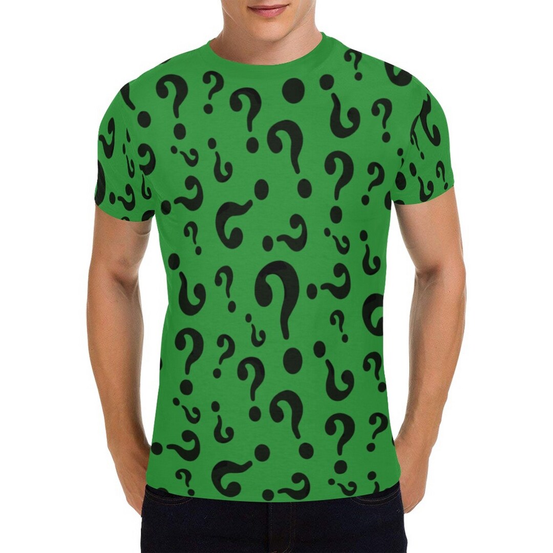 Men's Green Riddler Riddle Questions T-shirt Tee USA Size size S-5XL - Etsy