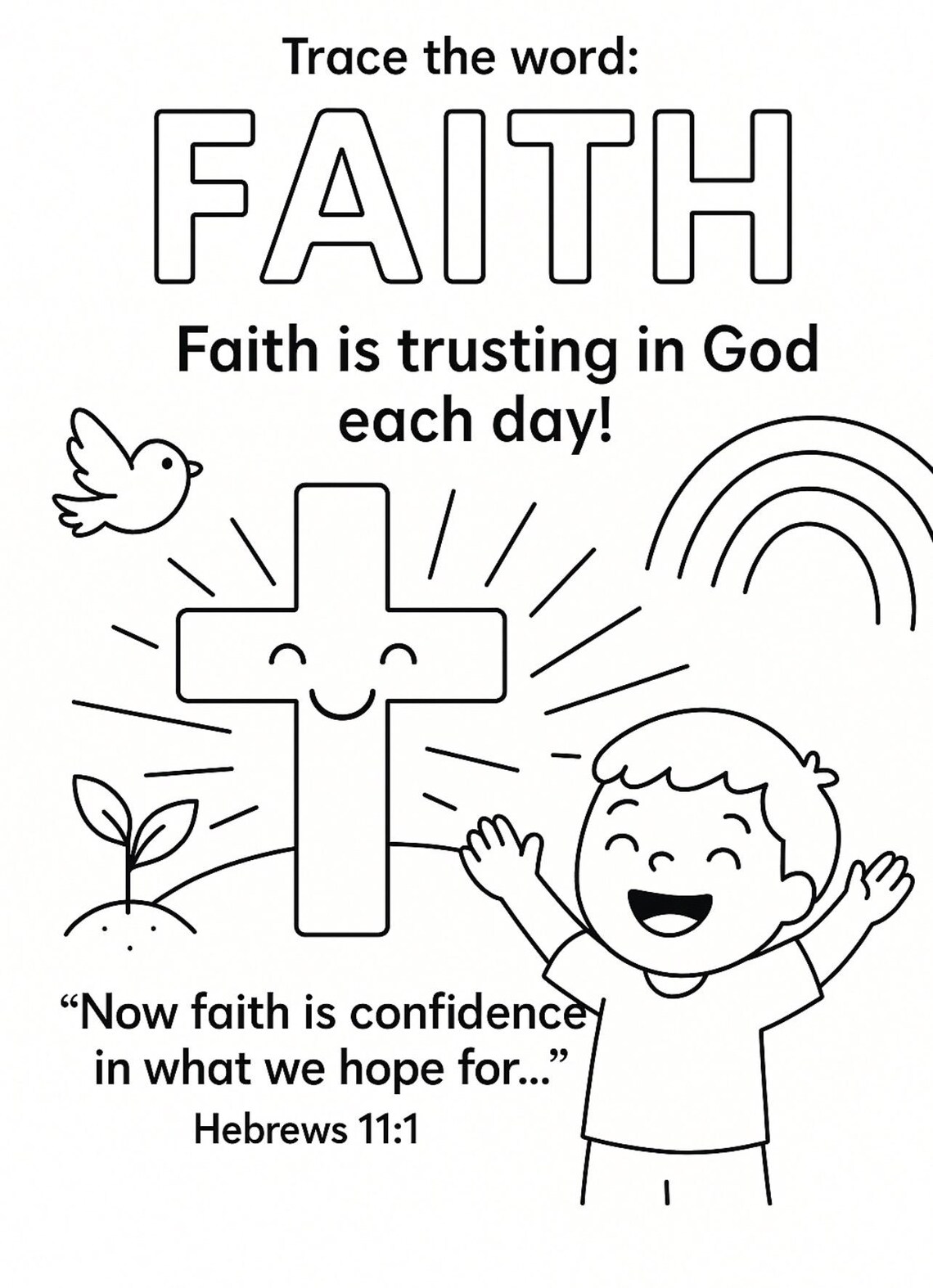 Fruits of the Spirit Coloring Pages: Christian Preschool Tracing ...