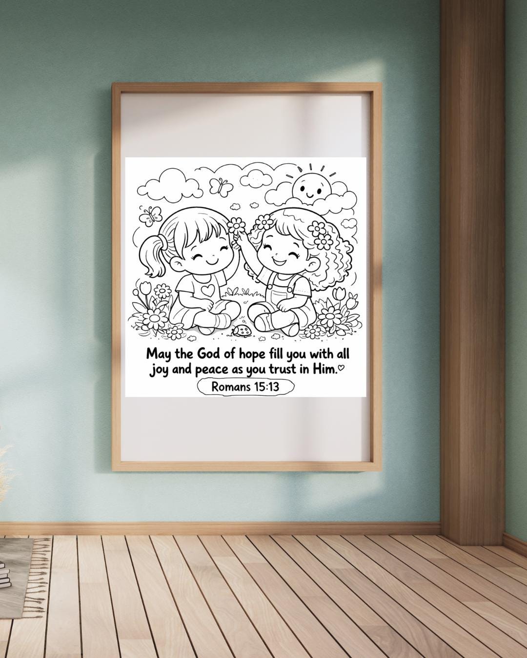Romans 15:13 Coloring Page | Christian Preschool Activity (digital ...