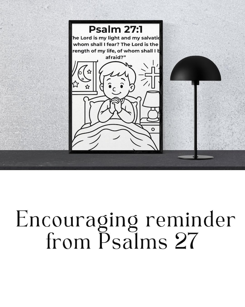 Psalm 27 1 Bible Verse Coloring Page for Kids Christian Printable ...