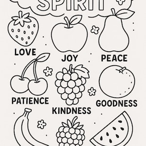 Fruits of the Spirit Coloring Page | Christian Preschool Printable ...