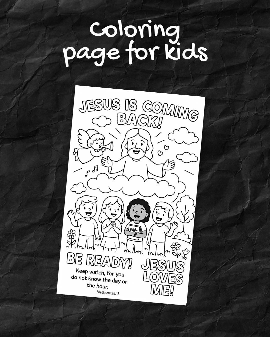Jesus is Coming Back!- Coloring Page - Etsy