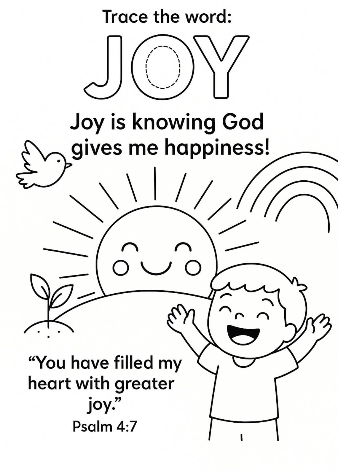 Fruits of the Spirit Coloring Pages: Christian Preschool Tracing ...