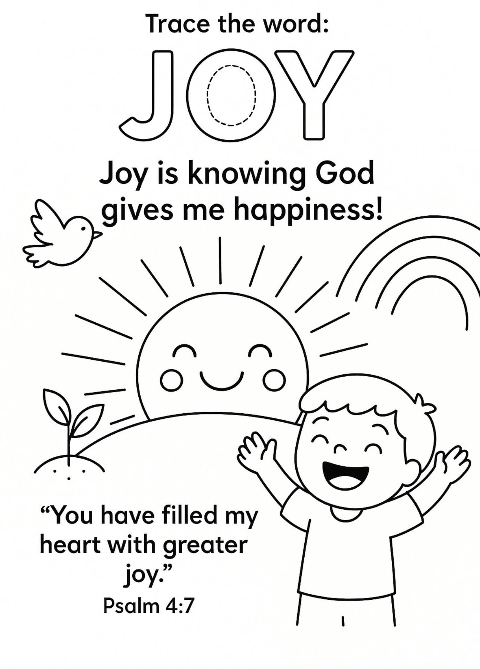 Fruits of the Spirit Coloring Pages: Christian Preschool Tracing ...