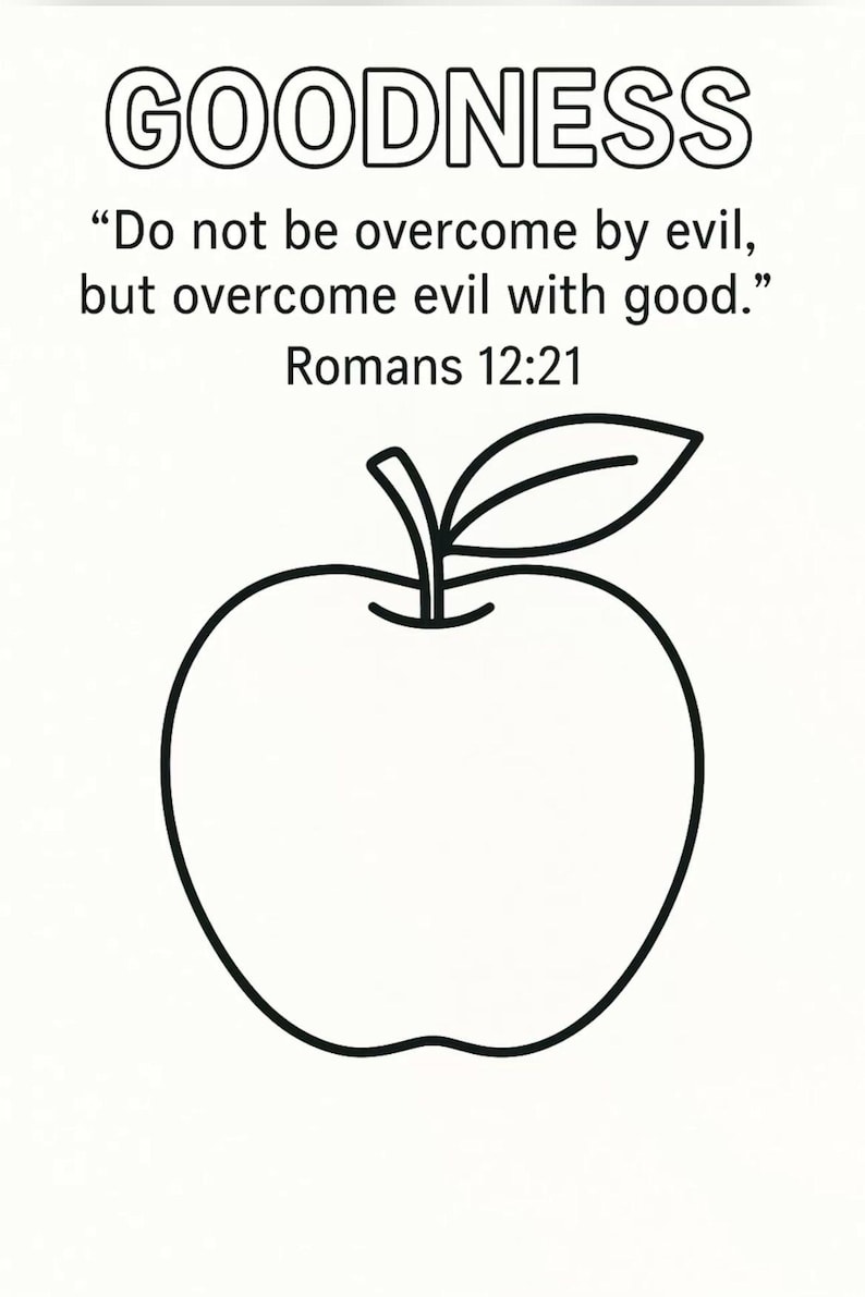 Fruits of the Spirit Coloring Pages & Activity Book for Kids ...