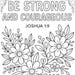 Be Strong and Courageous Coloring Page | Joshua 1:9 Scripture Printable ...