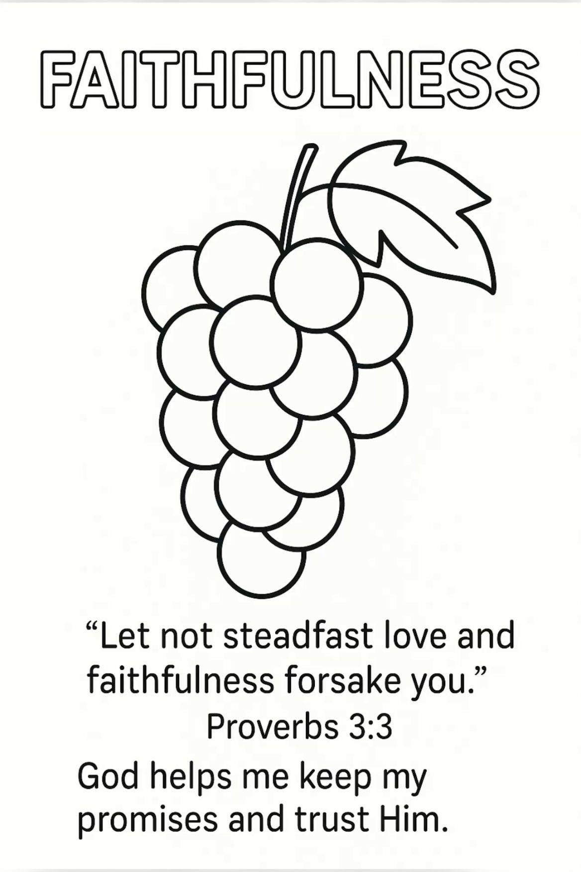 Fruits of the Spirit Coloring Pages & Activity Book for Kids ...