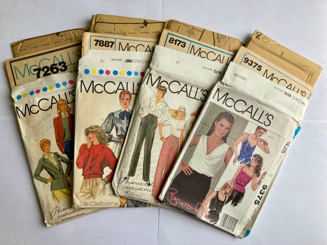 Mccall's 1980s Uncut Sewing Pattern Bundle of 4 Patterns 9375, 7887 ...