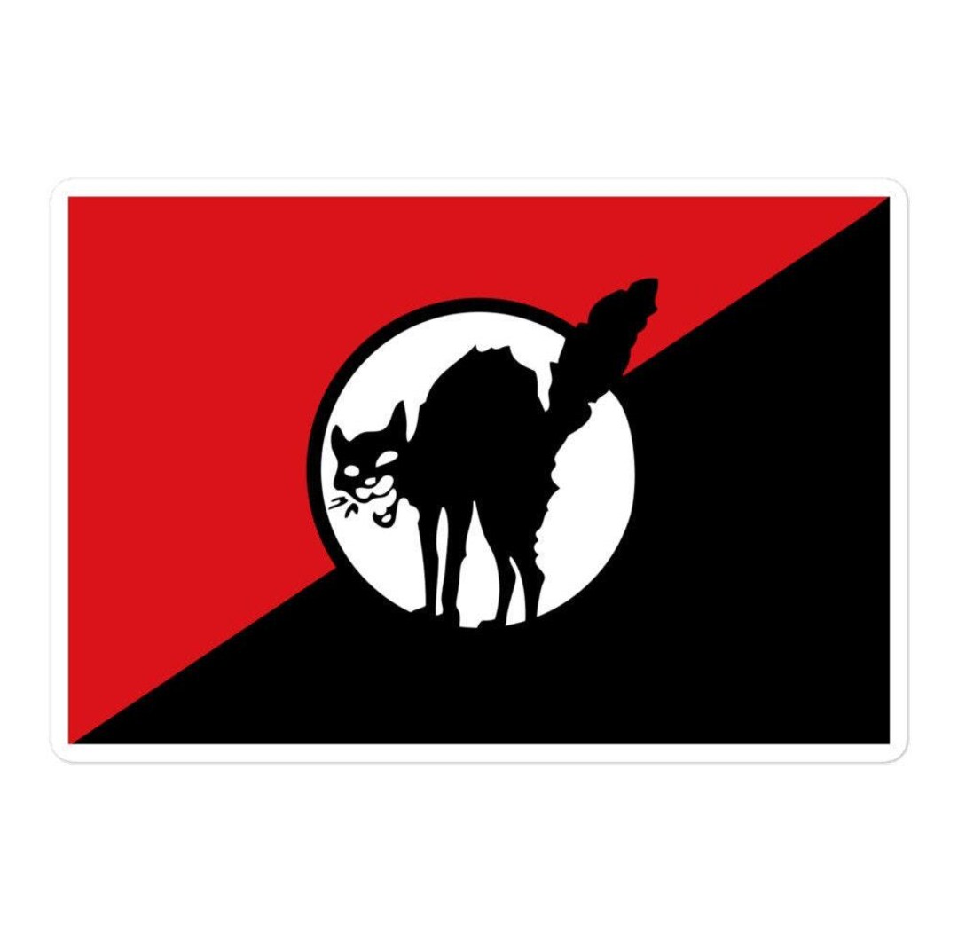 Sabo Cat Anarchist Sticker - Etsy