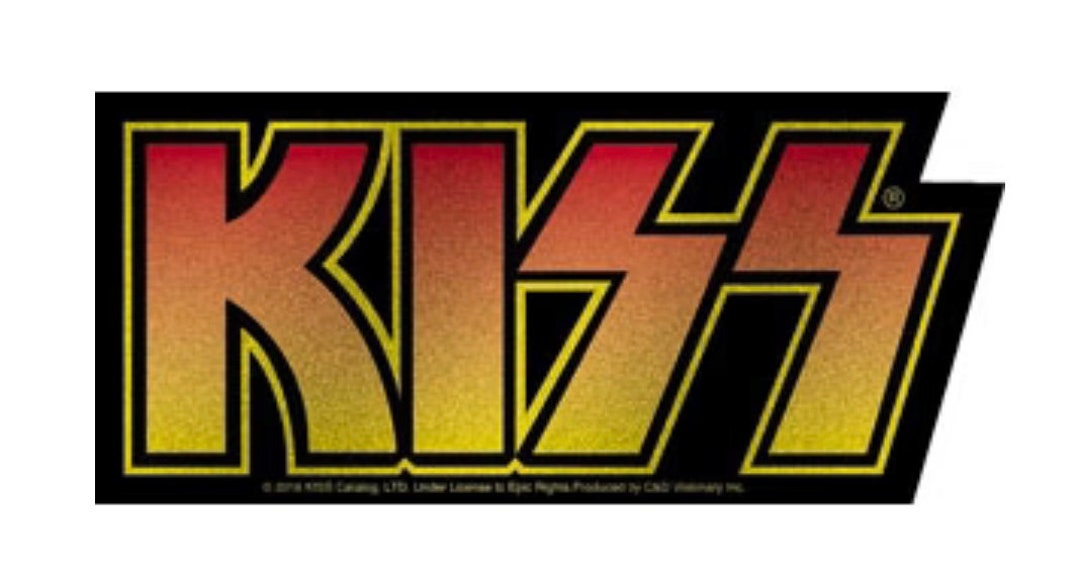 KISS Glitter Logo Sticker K005S - Etsy