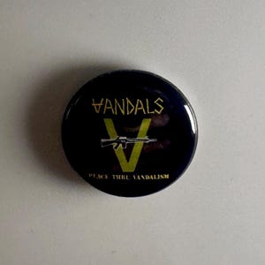 The Vandals Peace Through Vandalism 1” Button V001B Badge Pin - Etsy