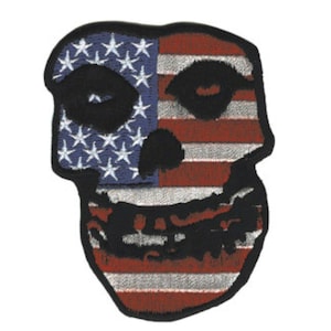Misfits Fiend Club USA American Flag Embroidered Patch M050P - Etsy