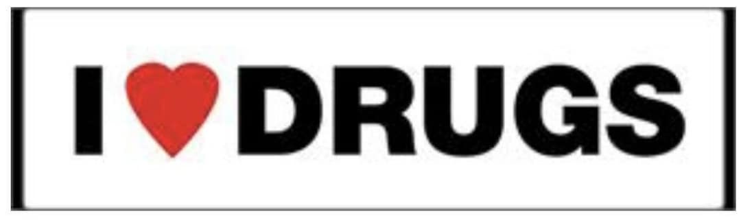 I Love Drugs Vinyl Bumper Sticker D004S - Etsy