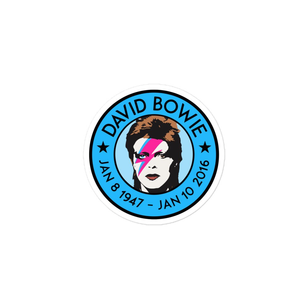 David Bowie Memorial Sticker - Etsy