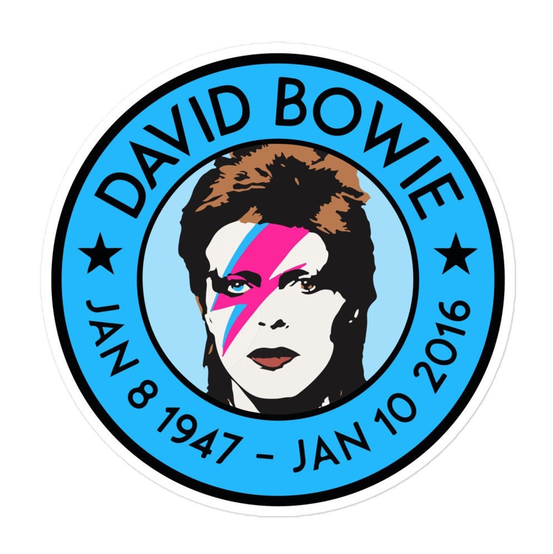 David Bowie Memorial Sticker - Etsy