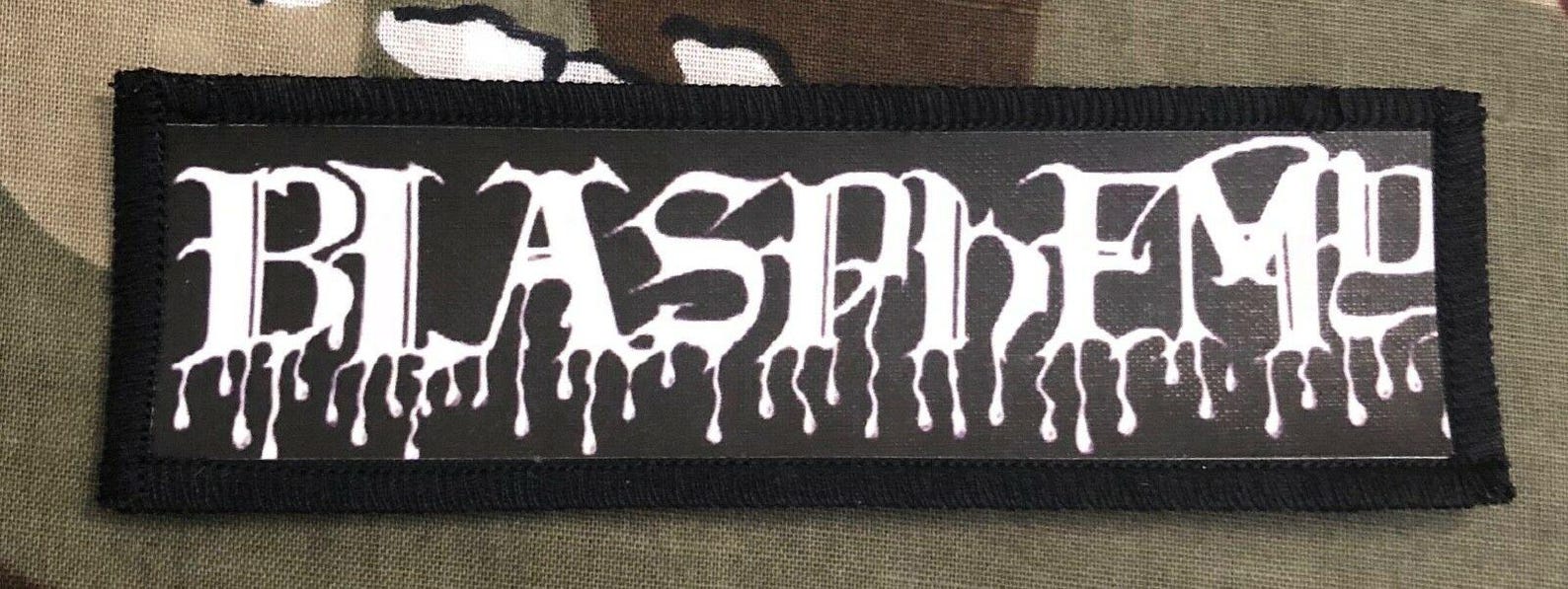 Blasphemy Logo Black Metal Sublimated Printed Patch B021P - Etsy