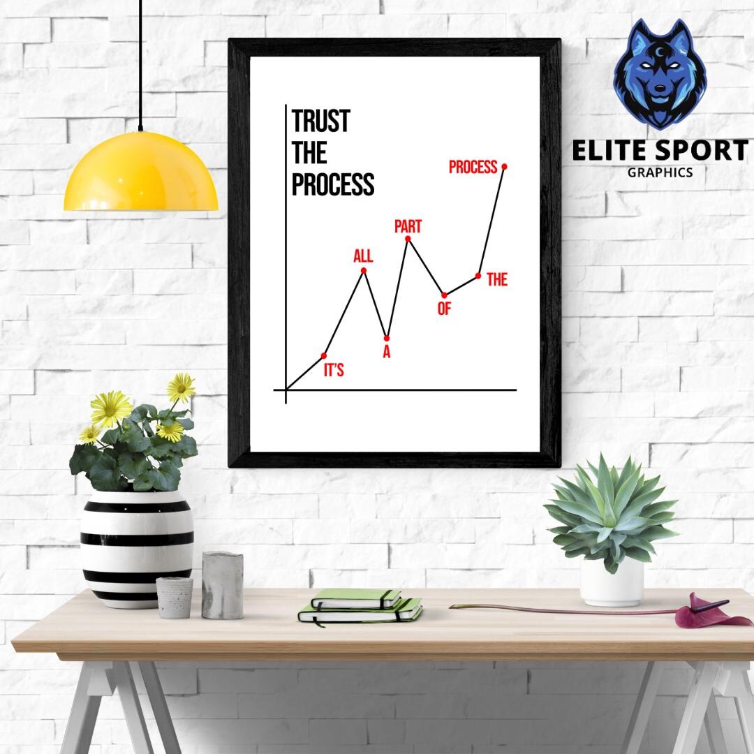 Trust the Process Printable Motivational Wall Art Perfect for Gym ...