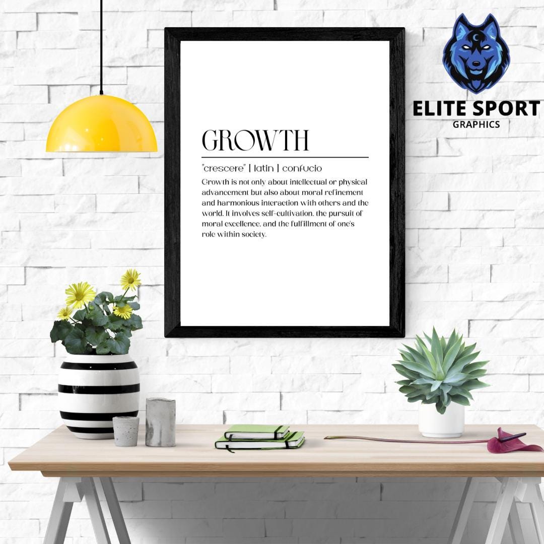 Growth Motivational Quote Digital Print – Inspiring Wall Art for ...