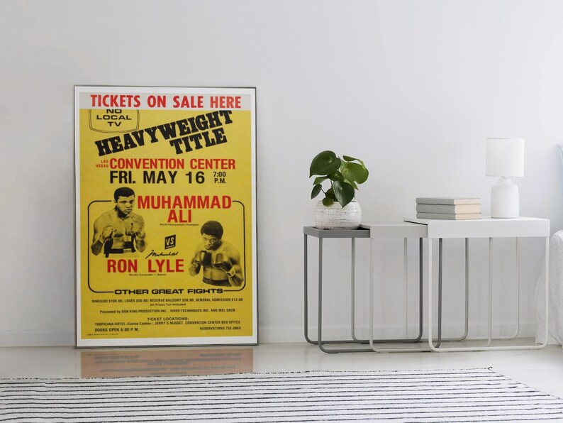 Printable Art: Muhammad Ali Vs. Ron Lyle - Heavyweight Title, Las Vegas ...