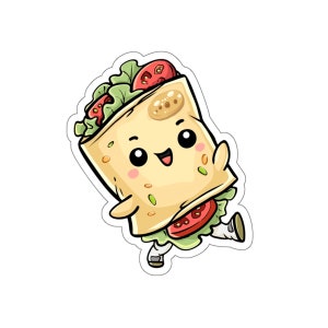 Sticker Dancing Burrito, Party Time, Die Cut Vinyl Sticker, Premium ...