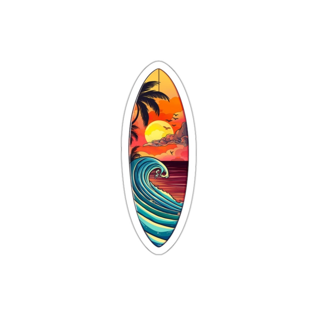 Sticker Surfboard, Die Cut Vinyl Sticker, Premium Waterproof Sticker ...
