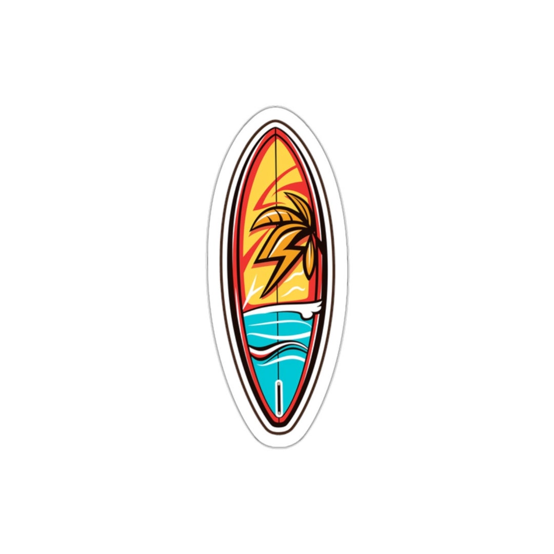 Sticker Surfboard, Die Cut Vinyl Sticker, Premium Waterproof Sticker ...