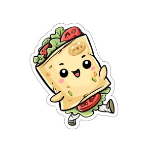 Sticker Dancing Burrito, Party Time, Die Cut Vinyl Sticker, Premium ...
