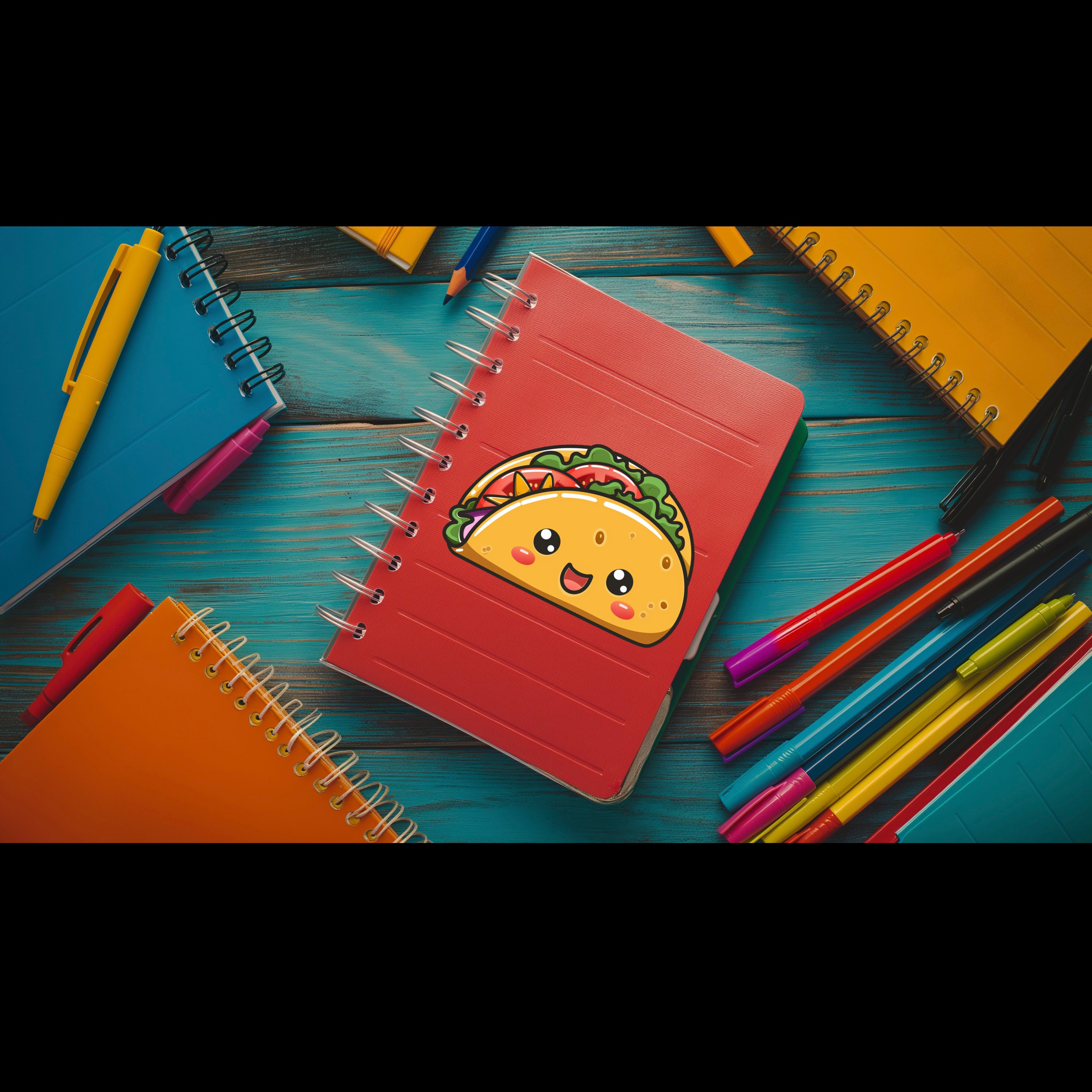 Taco Sticker, Cute, Kawaii, Die Cut Vinyl Sticker, Premium Waterproof ...