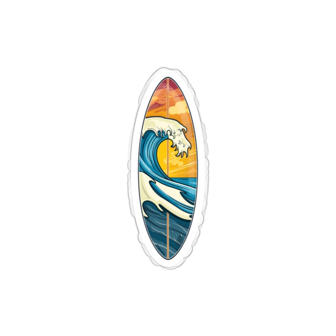 Sticker Surfboard, Die Cut Vinyl Sticker, Premium Waterproof Sticker ...
