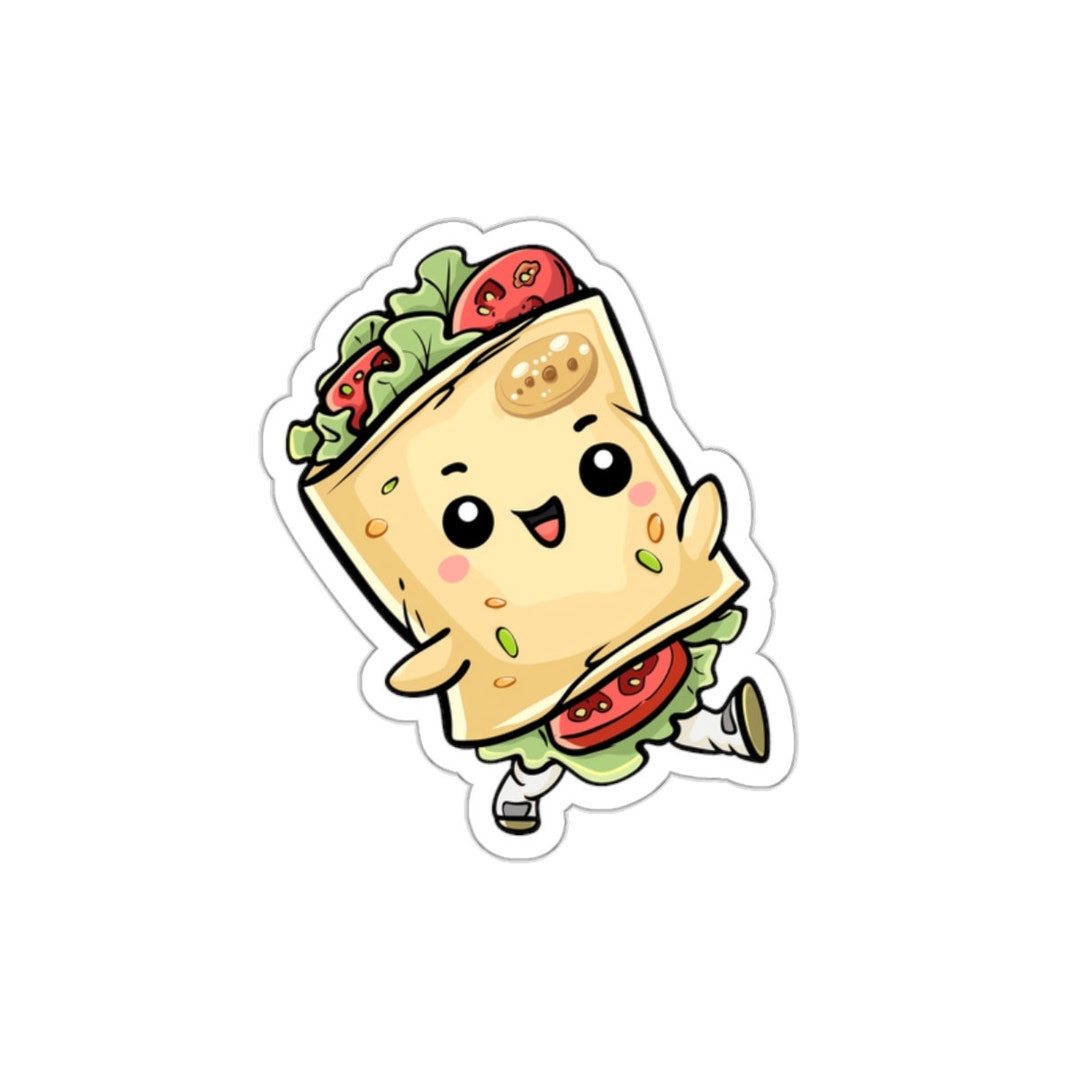Sticker Dancing Burrito Party Time Die Cut Vinyl Sticker Premium