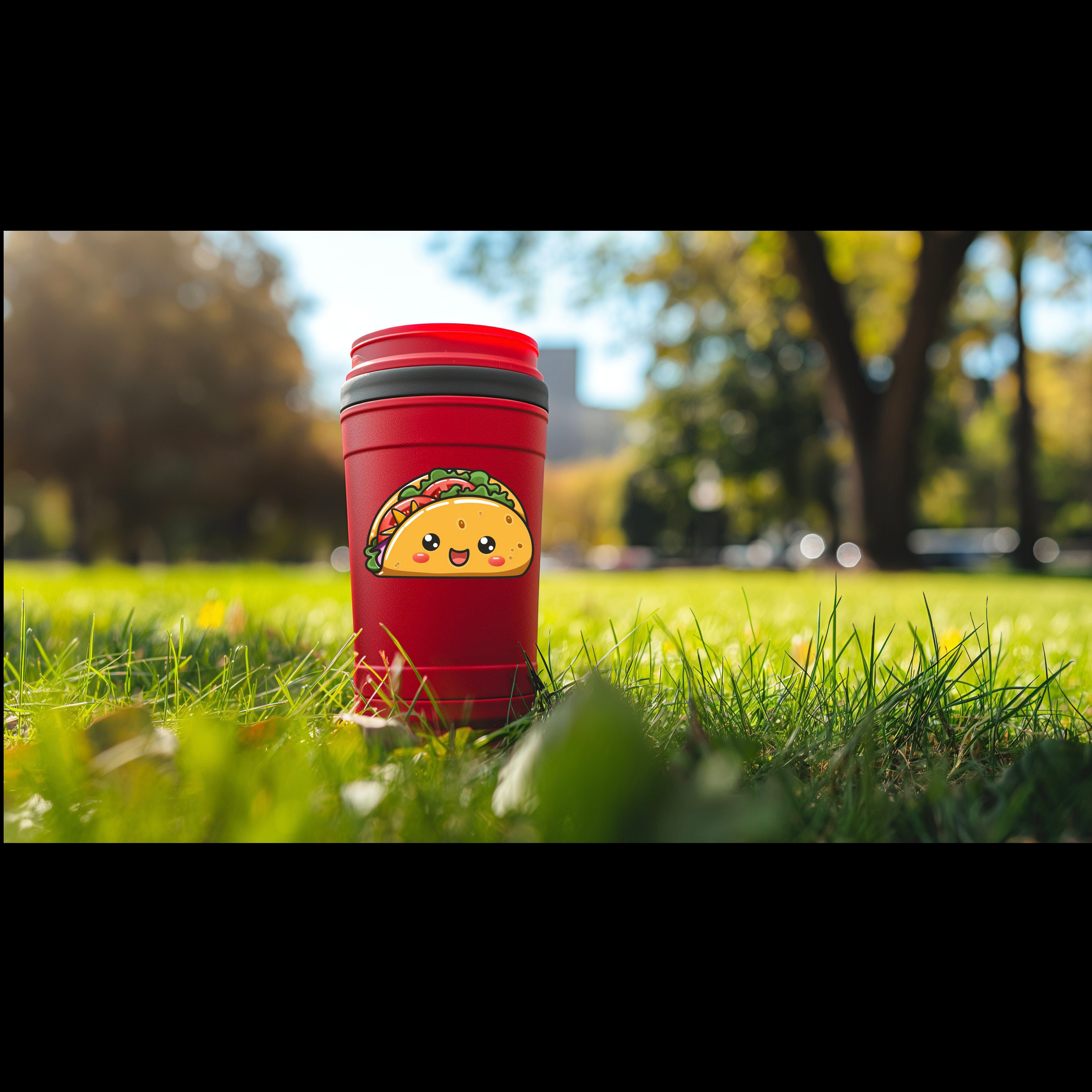 Taco Sticker, Cute, Kawaii, Die Cut Vinyl Sticker, Premium Waterproof ...