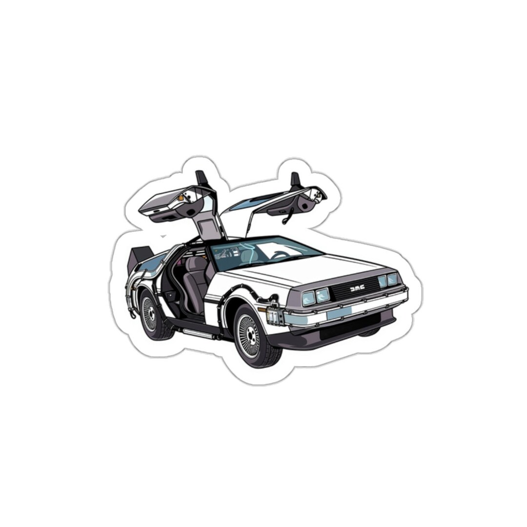 Delorean Sticker: Outoftime Racing, Waterproof Vinyl Die Cut - Etsy