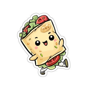 Sticker Dancing Burrito, Party Time, Die Cut Vinyl Sticker, Premium ...