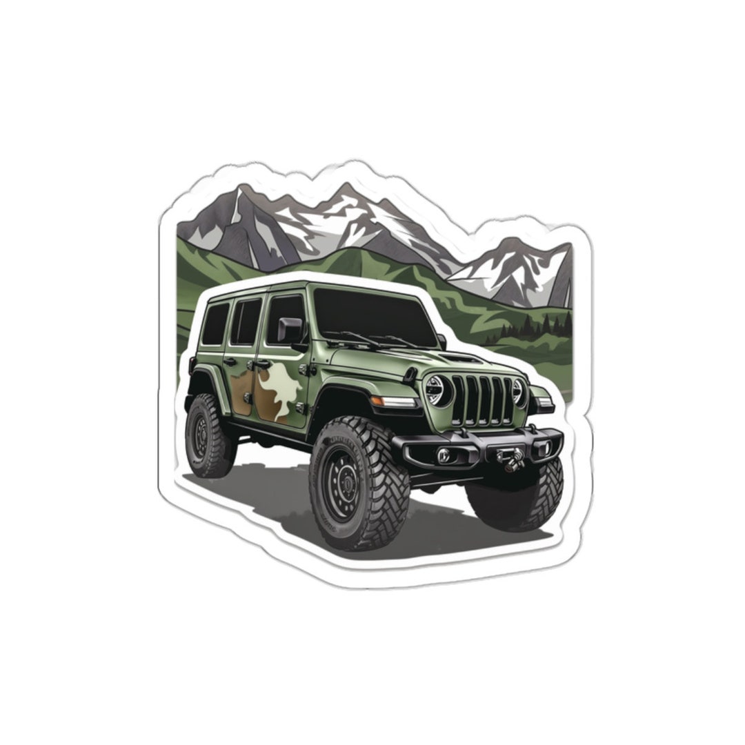 Jeep, off Road, Die Cut Vinyl Sticker, Premium Waterproof Sticker ...