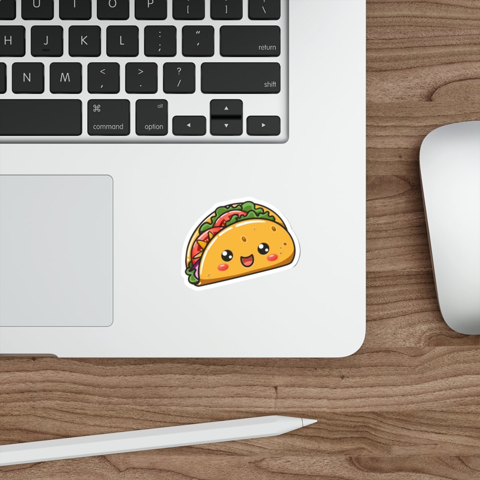 Taco Sticker, Cute, Kawaii, Die Cut Vinyl Sticker, Premium Waterproof ...