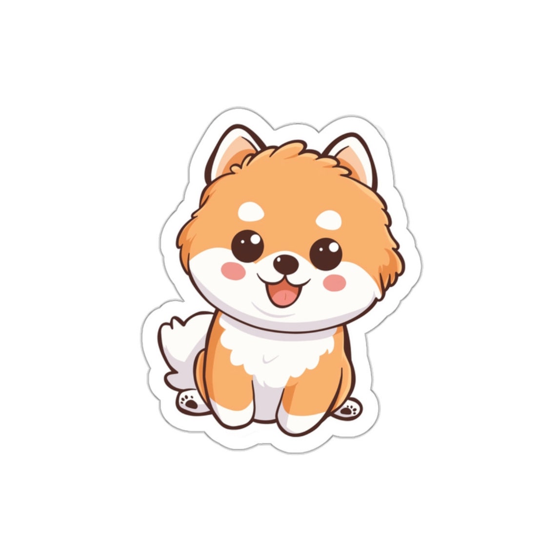 Sticker Dog, Cute, Kawaii, Die Cut Vinyl Sticker, Premium Waterproof ...