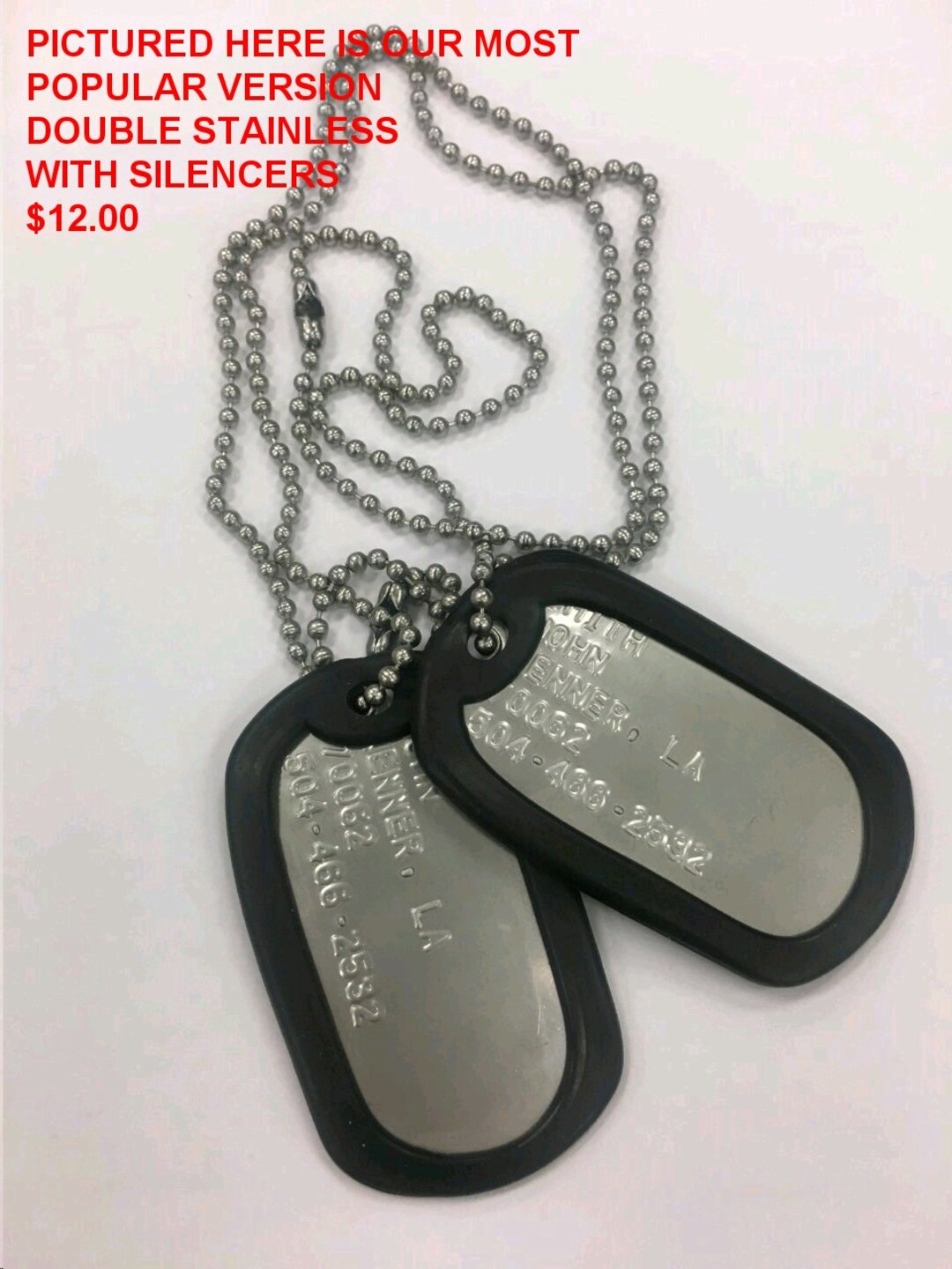 Authentic Custom Imprinted GI Dog Tags - Etsy