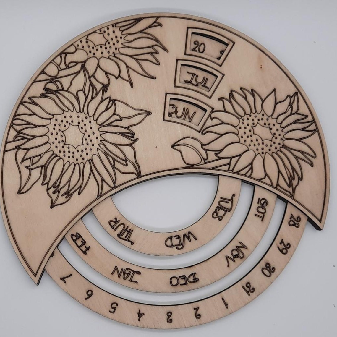 Sunflower Rotating Calendar - Etsy